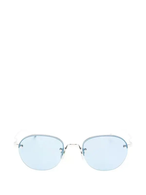 Thom Browne Rimless Round-frame Sunglasses - Silver
