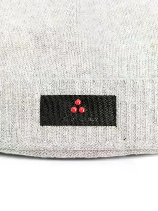 Peuterey Silli 05 Logo-patch Ribbed-trim Beanie Hat
