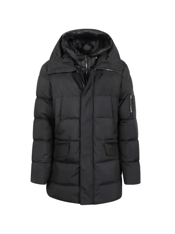 MOORER Quilted Hooded Jacket