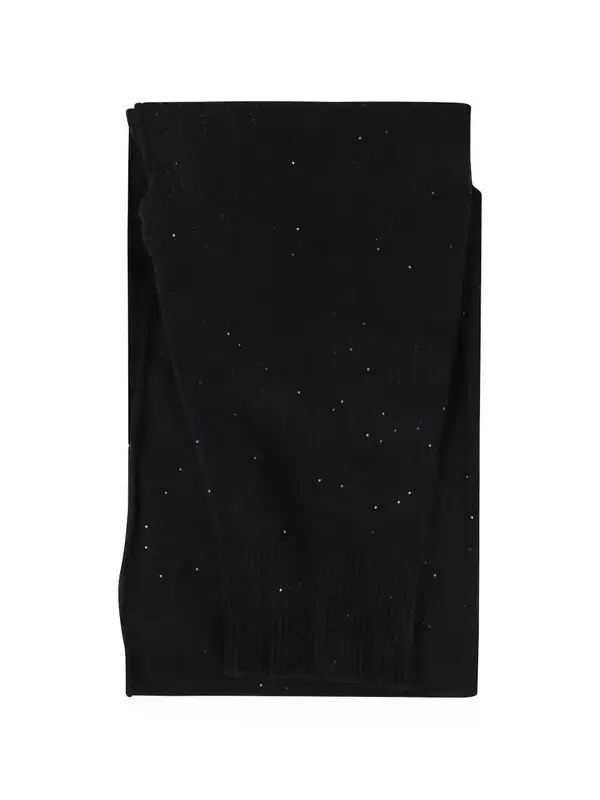 Antonelli Firenze Sequin-embellished Ribbed-knit Scarf - Black