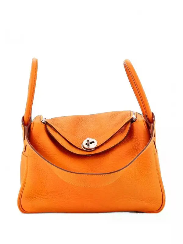 Hermès Lindy Bag Clemence 26 Shoulder Bag - Orange