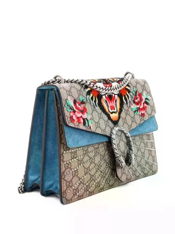 Gucci Dionysus Bag Embellished Gg Coated Canvas Medium Shoulder Bag