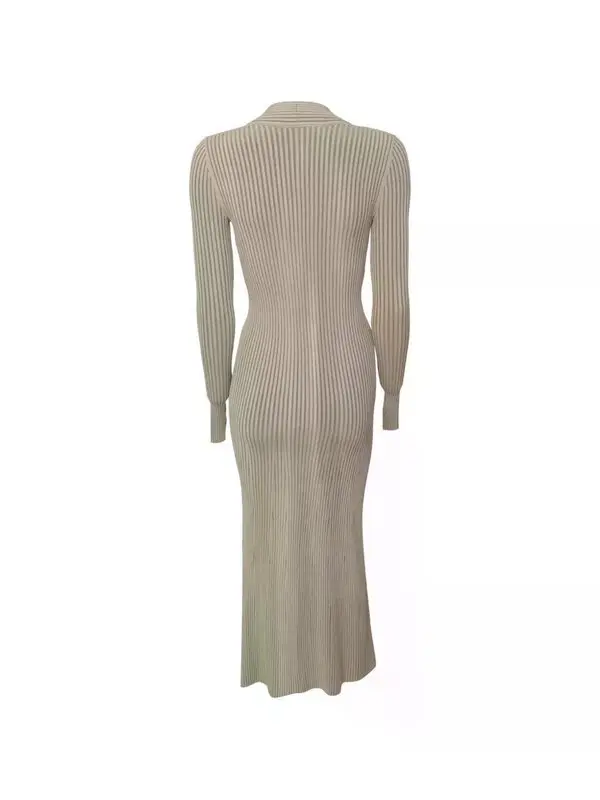 DION LEE Twist-detail Rib-knit Dress