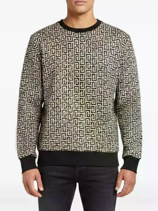 Balmain Monogram Intarsia Sweater - Neutrals