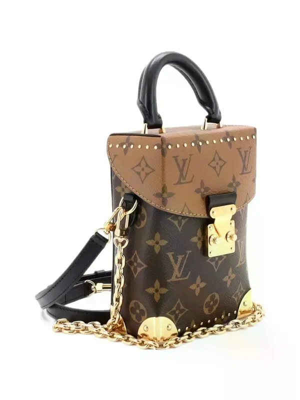 LOUIS VUITTON Camera Box Nm Handbag Studded Reverse Monogram Canvas Crossbody Bag