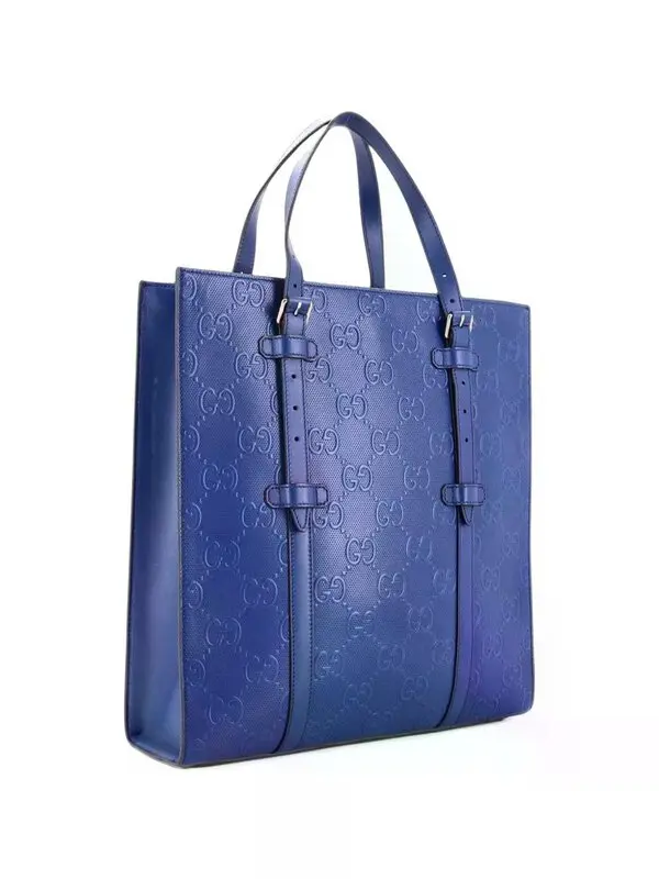 Gucci Gg Embossed Perforated Leather Medium Tote Bag