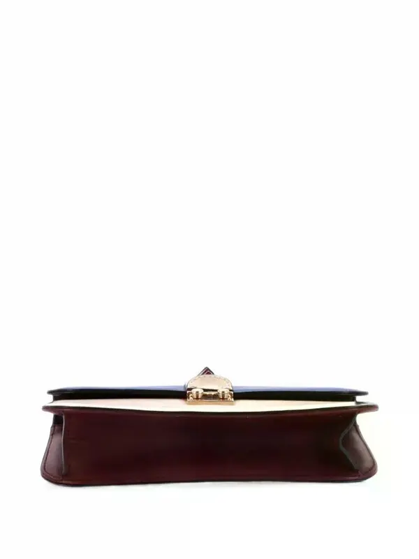 Valentino Garavani Glam Lock Leather Medium Shoulder Bag - Blue