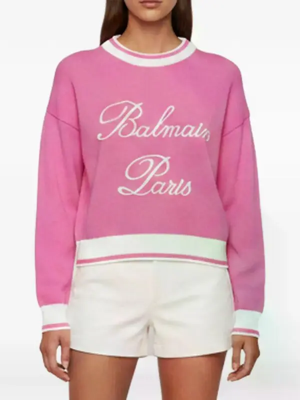 Balmain Logo Embroidered Sweater