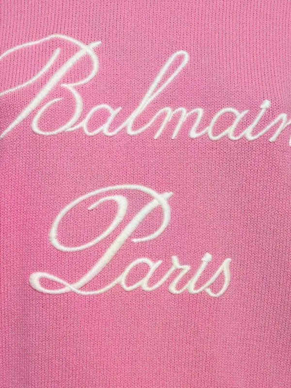 Balmain Logo Embroidered Sweater