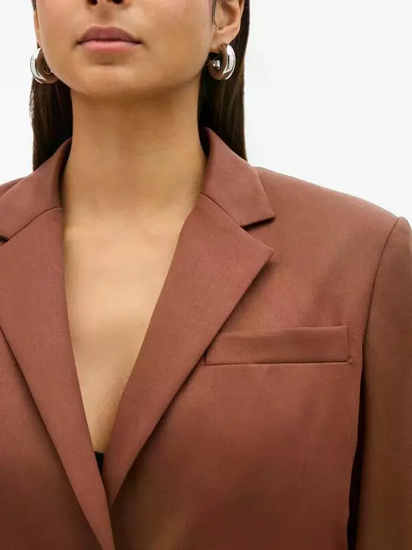 Another Tomorrow Relaxed-fit Single-breasted Blazer