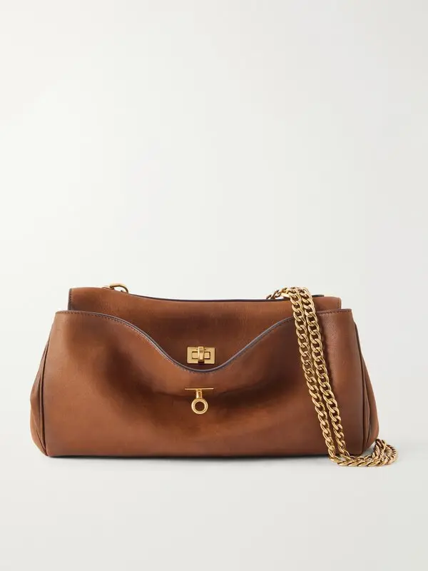 Balenciaga Rodeo East-west Leather Shoulder Bag - Brown