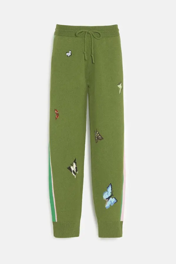 BARRIE Damien Hirst Pantaloni Butterflies - Verde