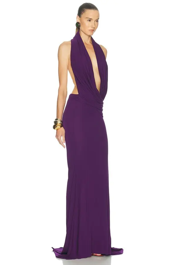 Alex Perry Halter Drape Gown