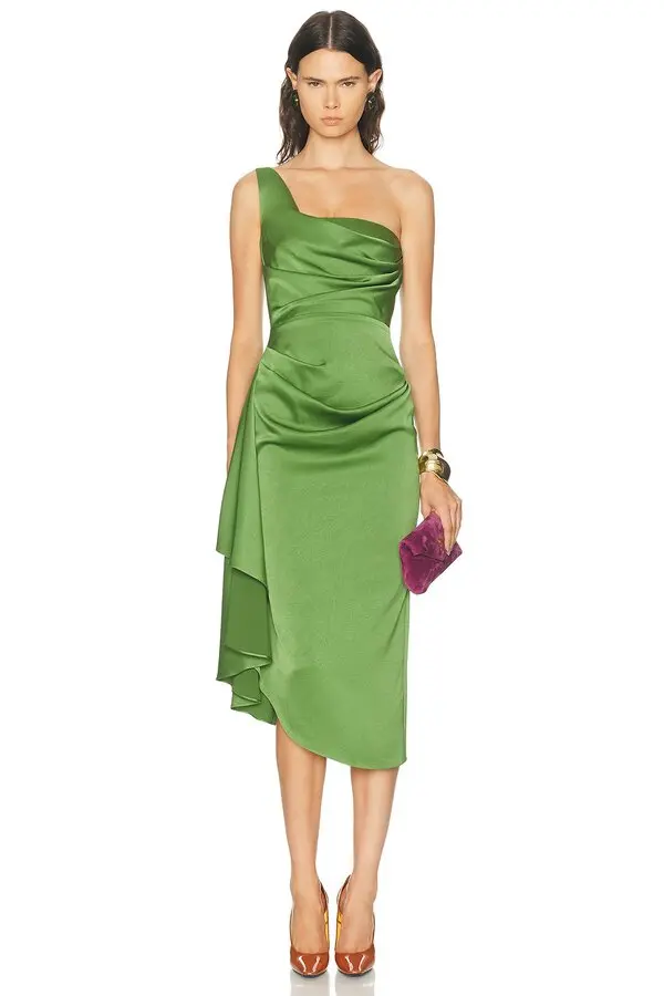 Alex Perry One Shoulder Drape Dress