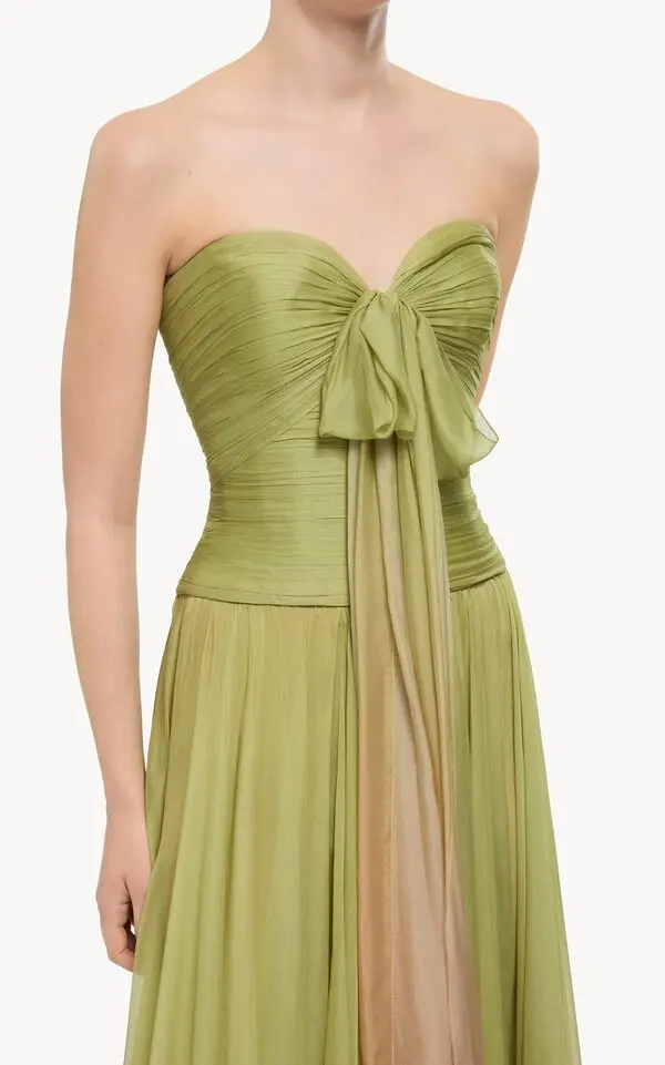 Elie Saab Gradient Chiffon Maxi Dress