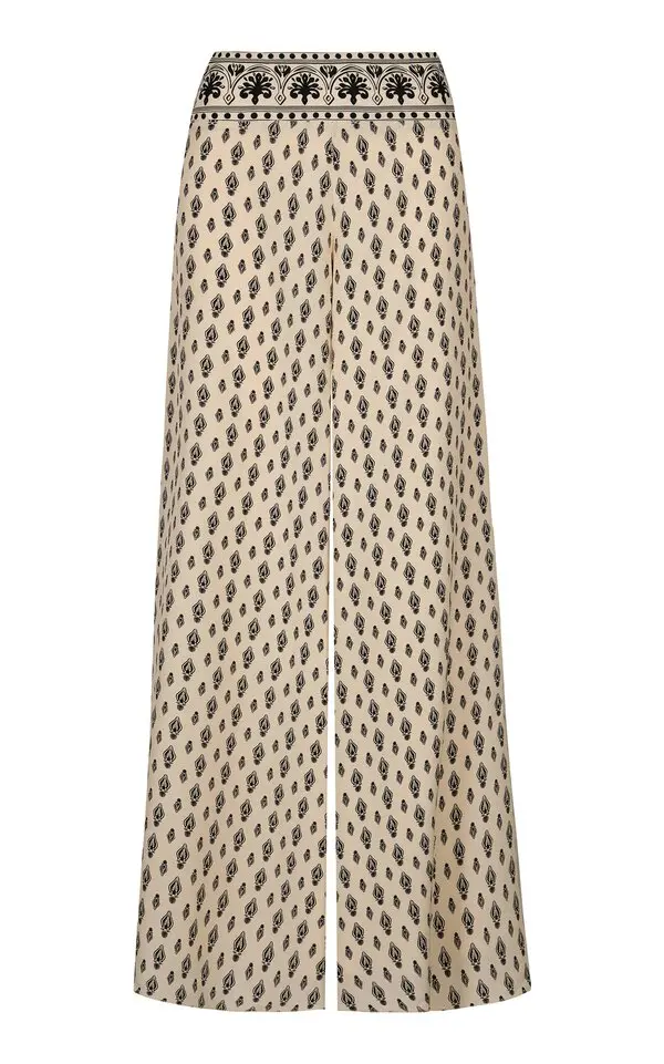 Johanna Ortiz Musical Silk Wide-leg Pants - Multi