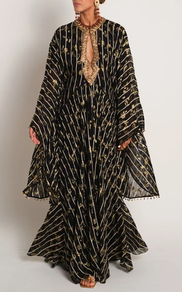 Johanna Ortiz Heredera Errante Silk-blend Maxi Dress