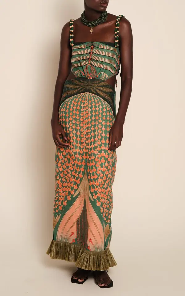 Johanna Ortiz Cartagening Linen Midi Dress