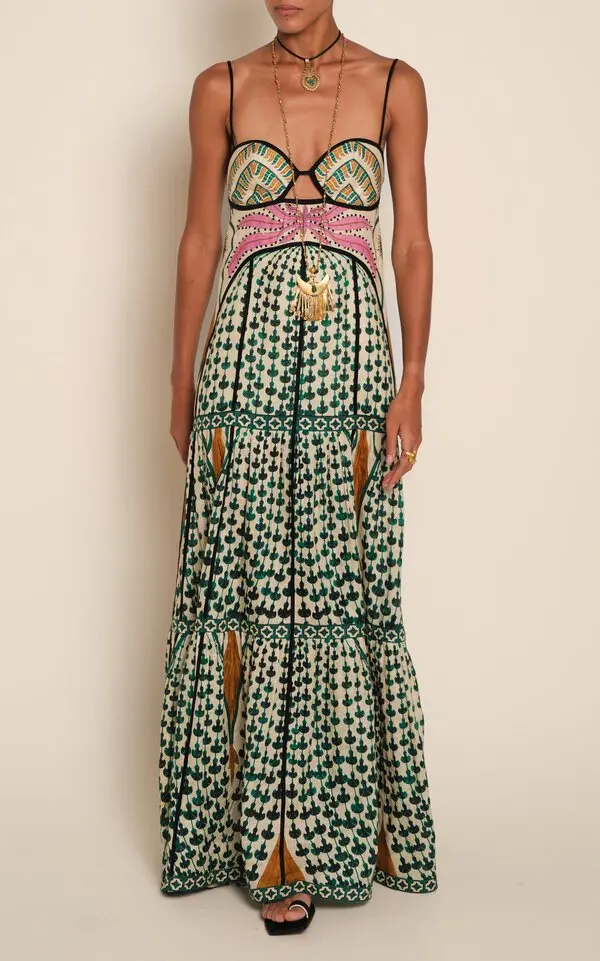 Johanna Ortiz Enlightened Sailor Linen Maxi Dress