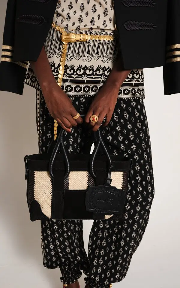 Johanna Ortiz Woven Garden Mini Tote Bag