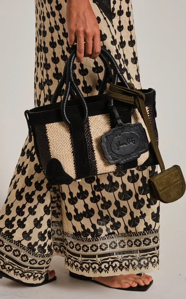 Johanna Ortiz Woven Garden Mini Tote Bag