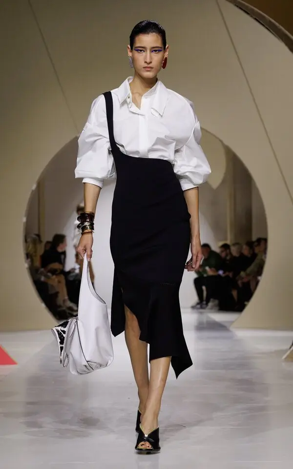 Givenchy One-shoulder Midi Skirt - Black