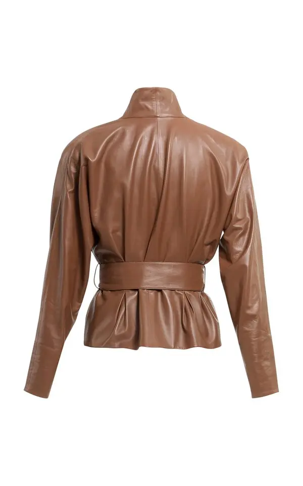 Elie Saab Boxy Leather Jacket
