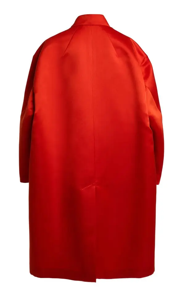Givenchy Upside-down-collar Silk Coat