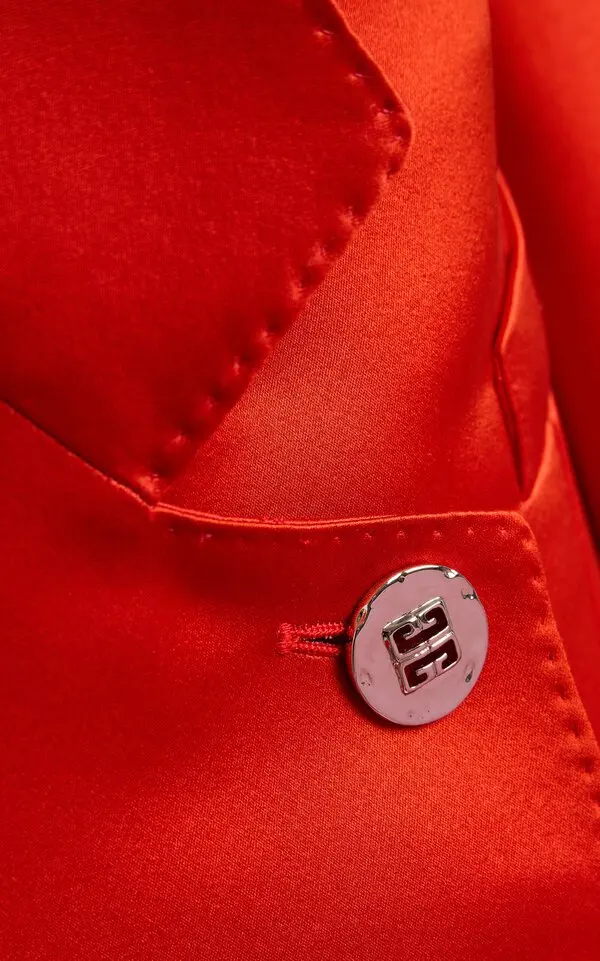 Givenchy Upside-down-collar Silk Coat