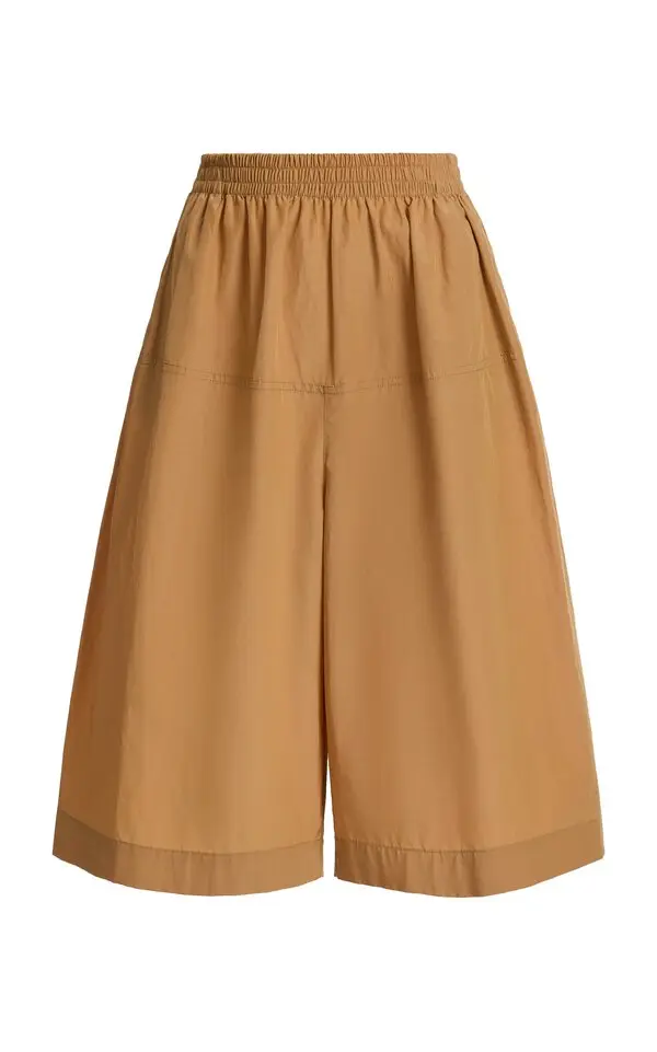 Victoria Beckham Taffeta Bermuda Shorts - Brown