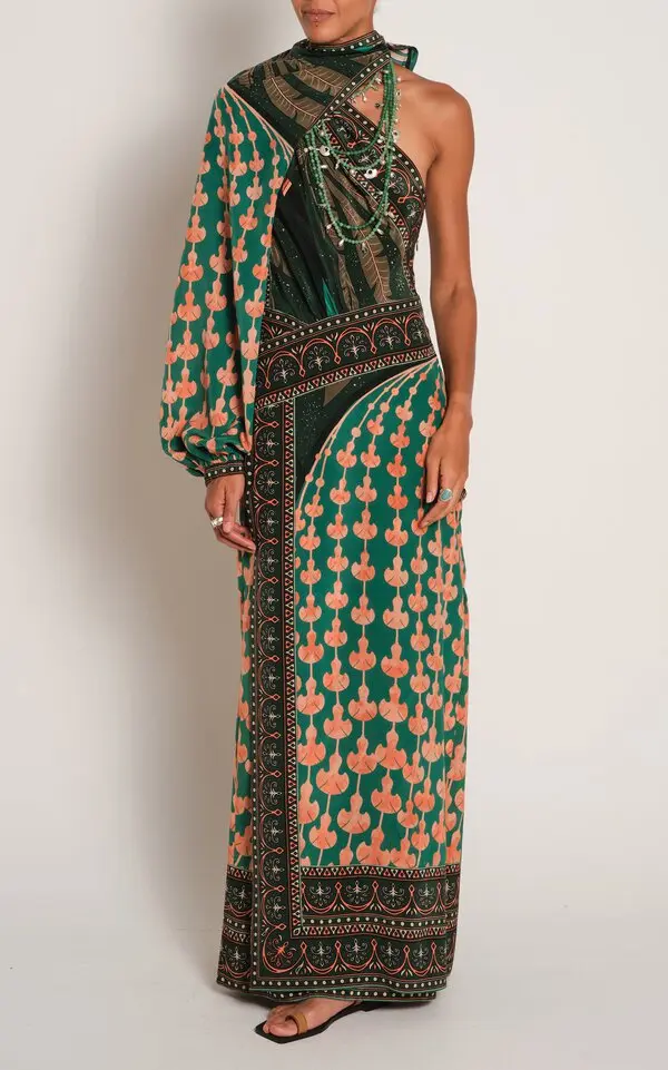 Johanna Ortiz Destino Libre Silk Maxi Dress