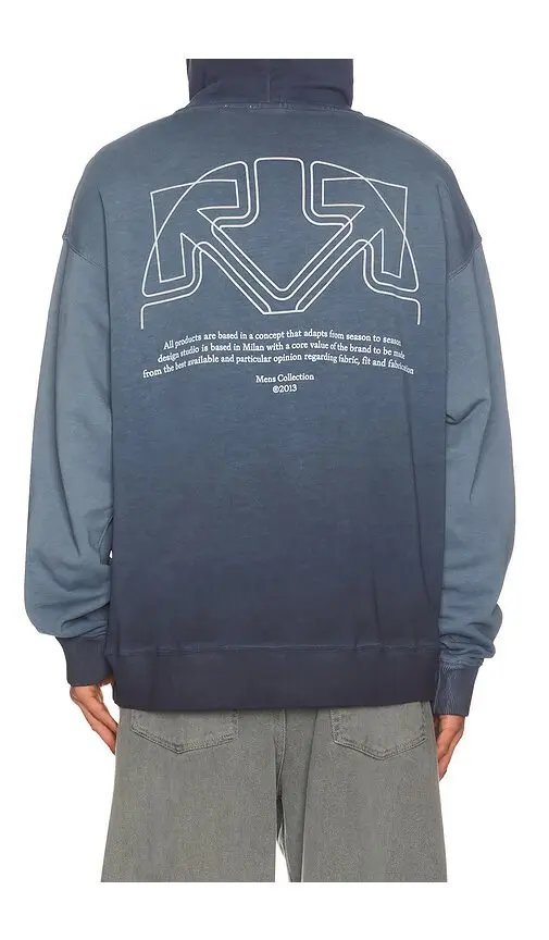 Off-White Offline Half Arrow Skate Hoodie In Blue