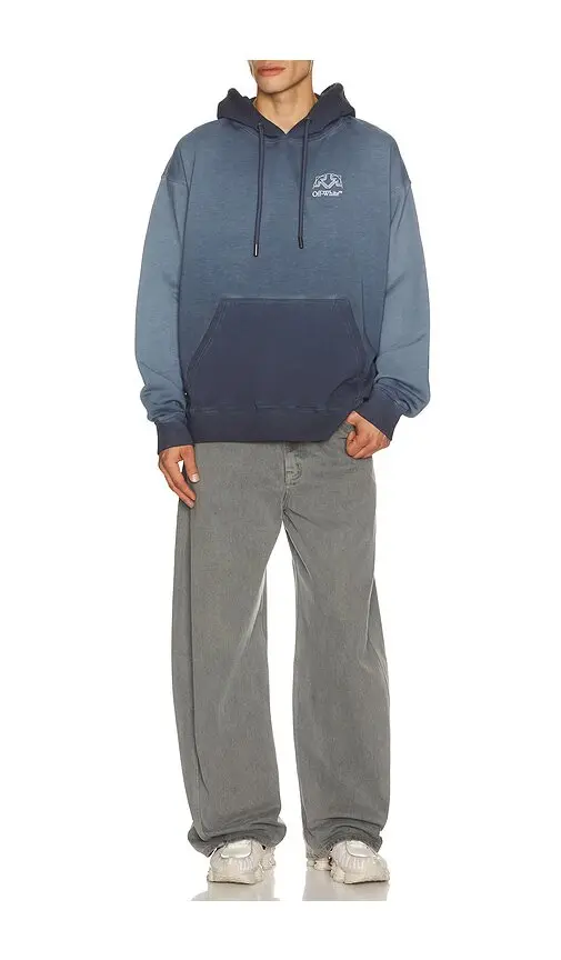 Off-White Offline Half Arrow Skate Hoodie In Blue