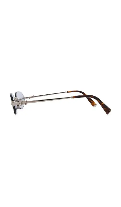 Miu Miu Round Sunglasses In Metallic