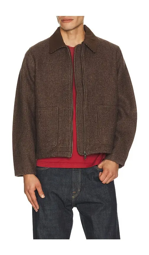 FAR AFIELD Josef Jacket In Brown - Brown Check