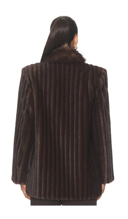 DUCIE Sienna Fur Jacket In Brown