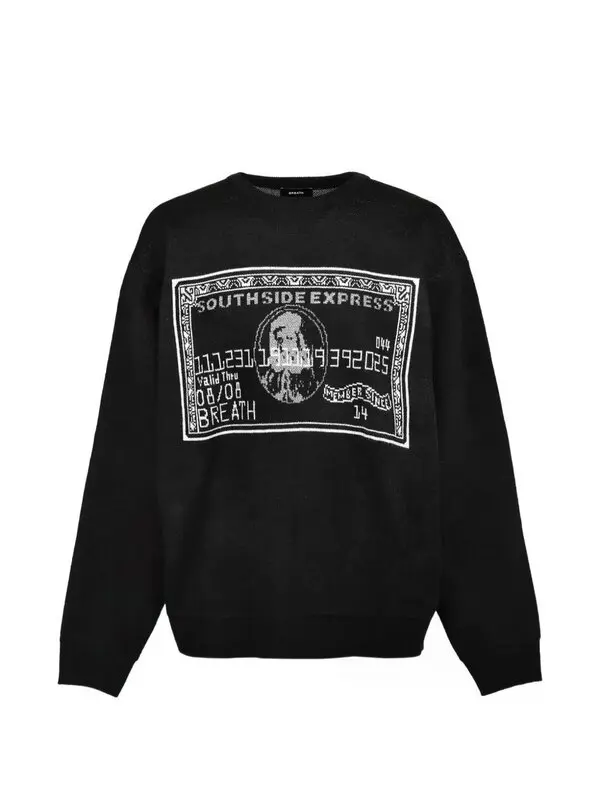 BREATH Graphic-print Crew-neck Sweater