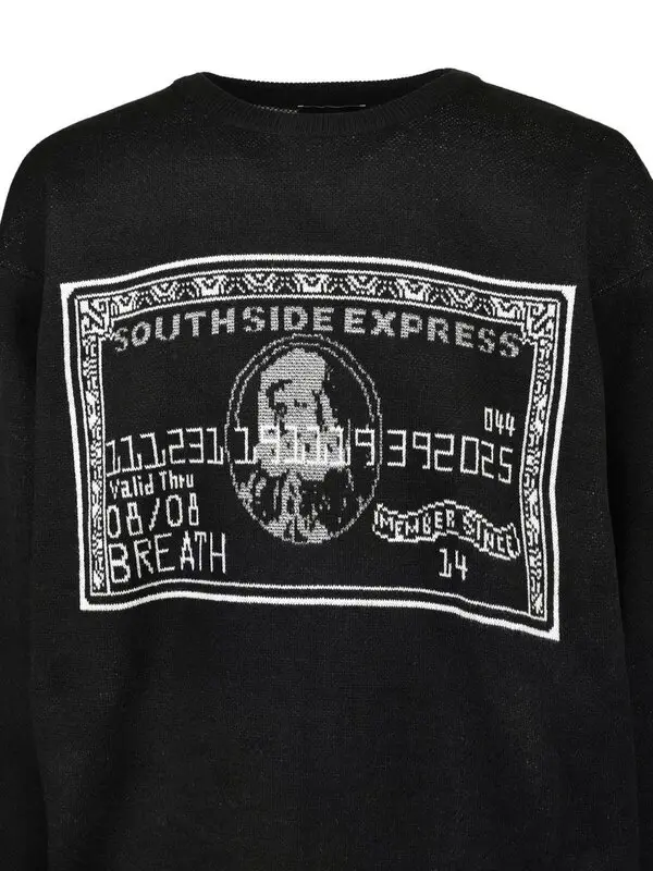 BREATH Graphic-print Crew-neck Sweater