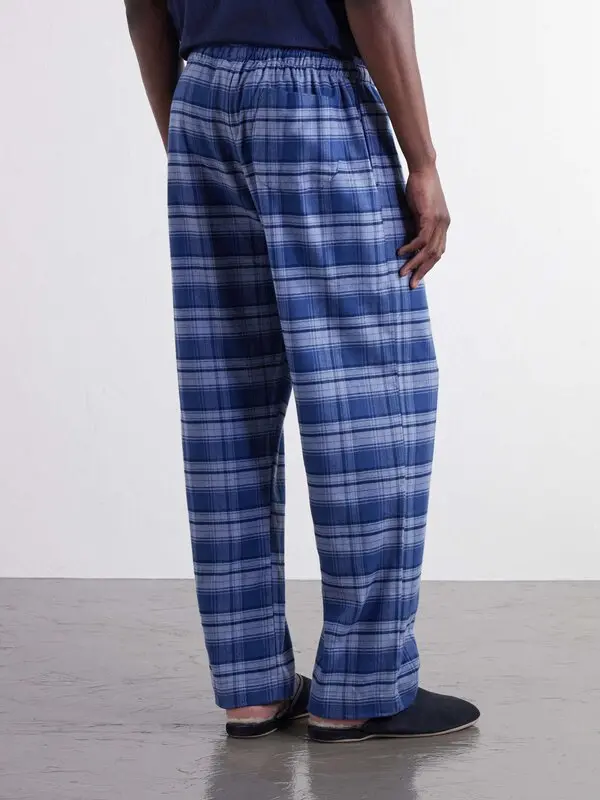Derek Rose Kelburn Checked Brushed Cotton-flannel Pyjama Trousers