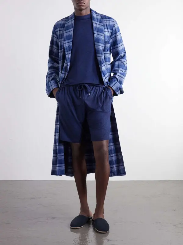 Derek Rose London Printed Stretch-modal Jersey Drawstring Pyjama Shorts