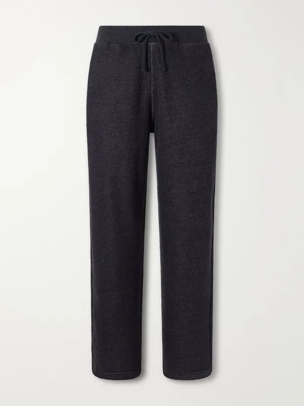 Aimé Leon Dore Straight-leg Cotton Open-terry Sweatpants - Black