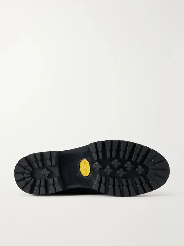 Aimé Leon Dore Field Textured Leather-trimmed Mesh Hiking Boots - Black