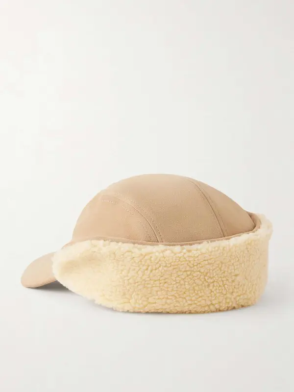 Aimé Leon Dore Shearling-trimmed Suede Trapper Cap