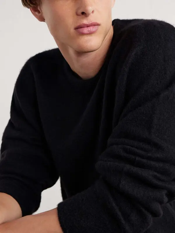 A.PRESSE Brushed Cashmere Sweater