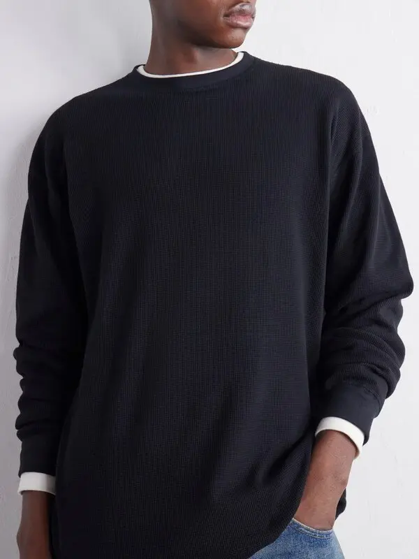 ORSLOW Waffle-knit Cotton T-shirt