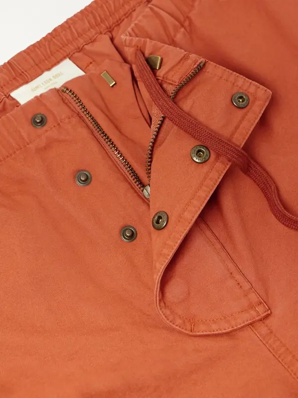 Aimé Leon Dore Aviator Straight-leg Cotton-canvas Trousers - Orange