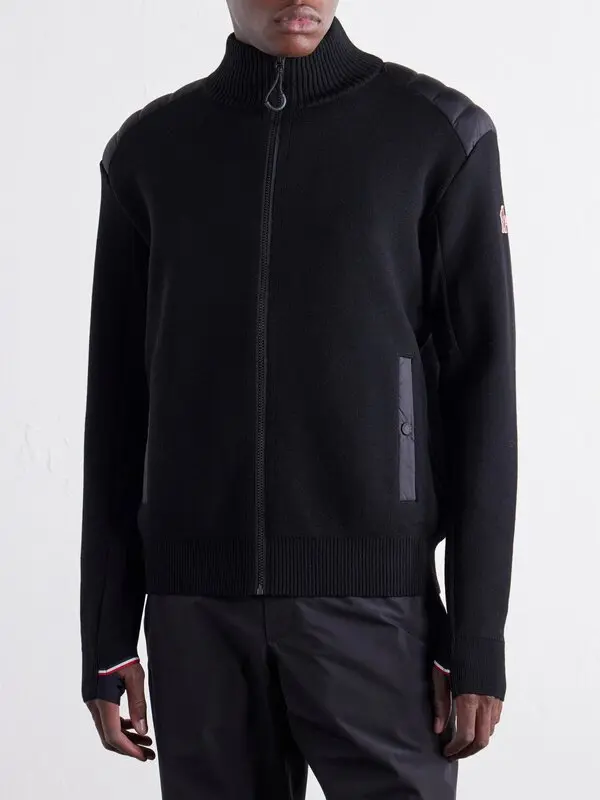 Moncler Padded Shell-trimmed Wool-blend Down Ski Mid-layer