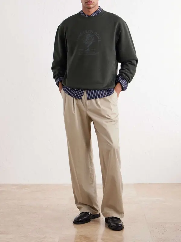Aimé Leon Dore Atlas Logo-printed Cotton-jersey Sweater