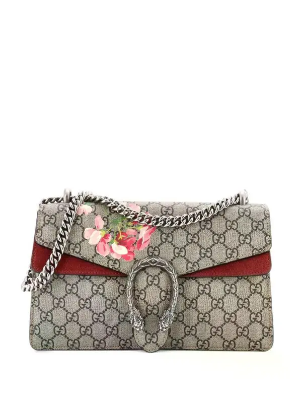 Gucci Dionysus Bag Blooms Print Gg Coated Canvas Small Shoulder Bag - Brown