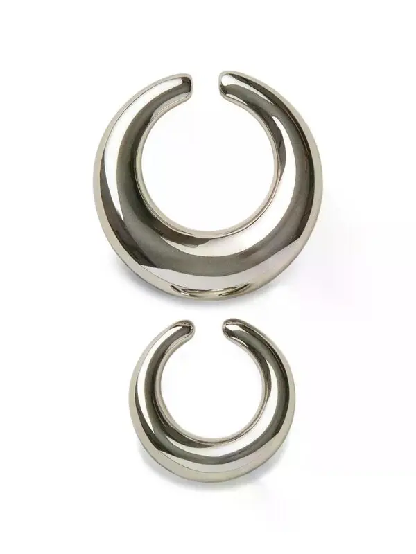 PANCONESI Blow Up Circular-design Ear Cuffs - Silver